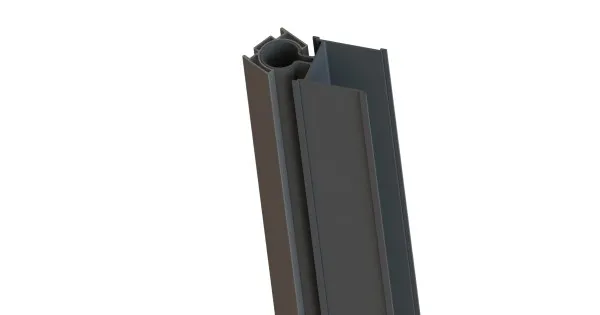 2.10m Adjustable Angle Fence Corner Post - Black